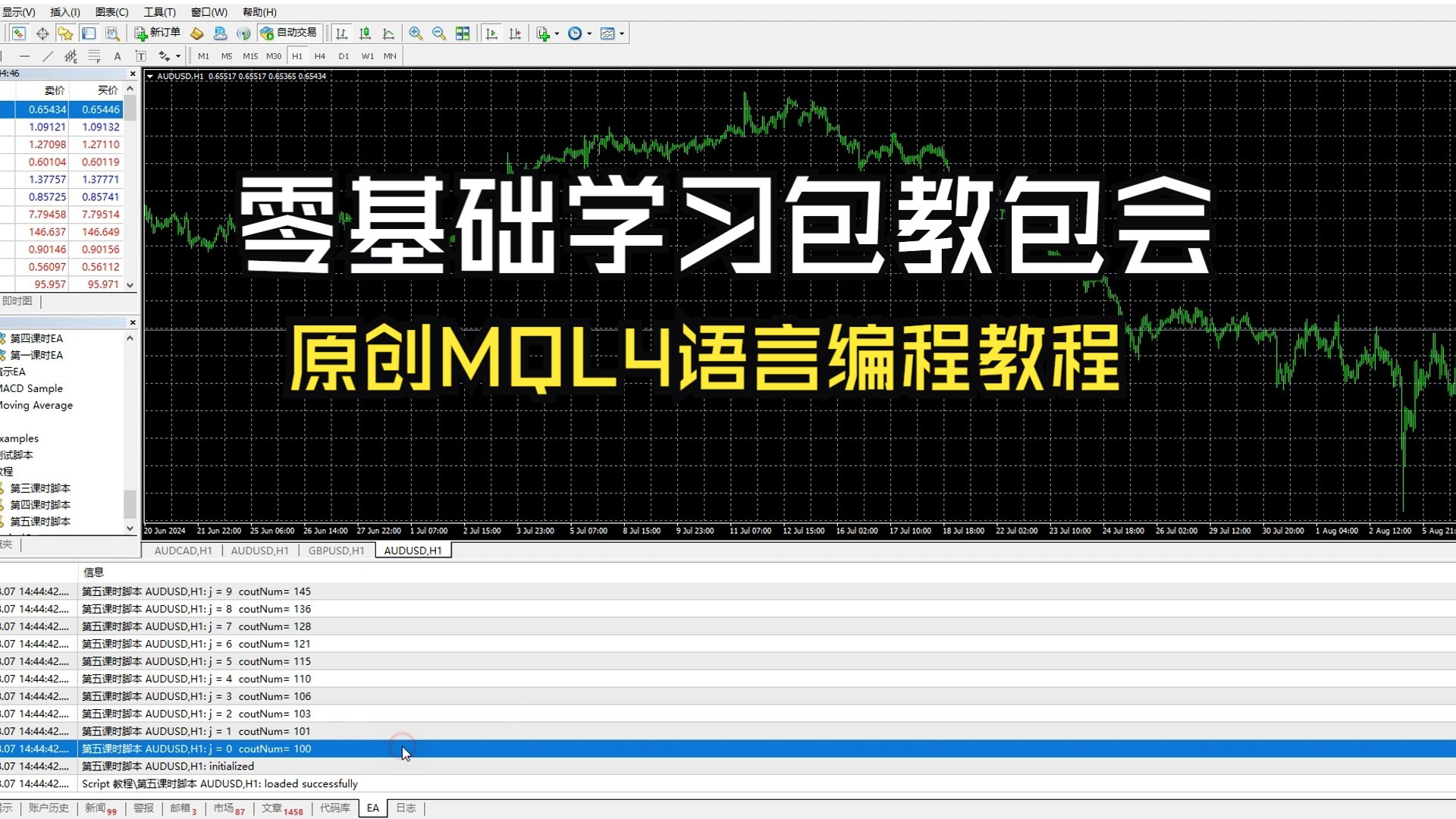零基础学习MT4编程系列第五课时下集:MQL4编程语言之操作符