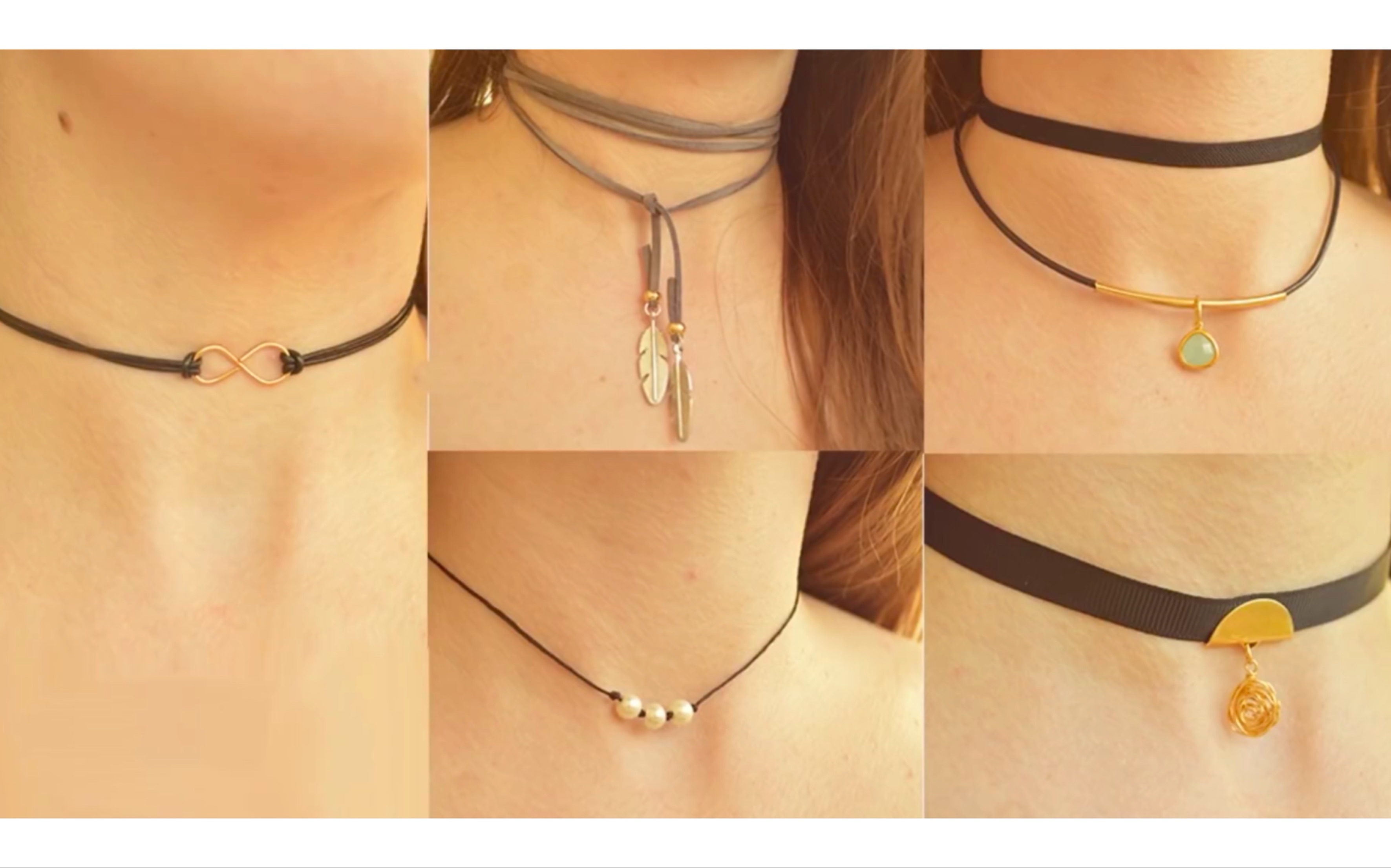 【5款choker】简单好上手的choker教程 | 内涵皮绳绑项链扣的方法