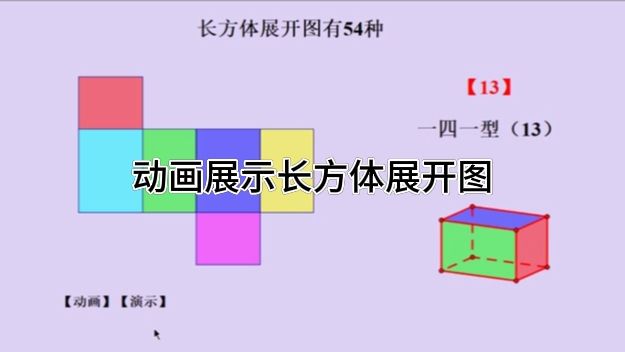长方体展开图(动画展示,直观易懂)