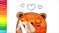 如何画可爱的小熊卡通画