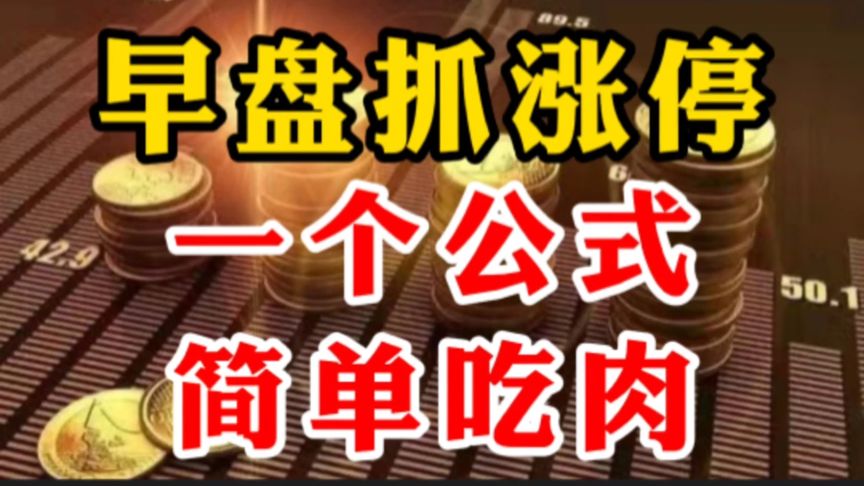 早盘打涨停板公式!