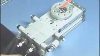 工业自动化常用自动化机器人机械手配合组装的三位置旋转气缸设备