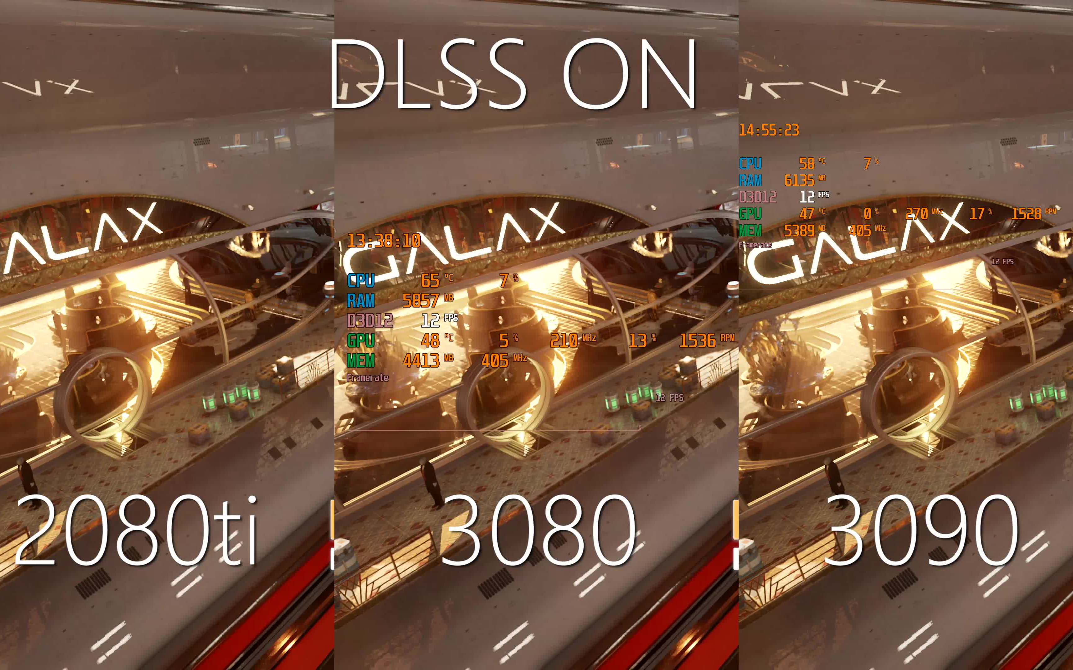 技嘉3090/3080和2080ti显卡3Dmark测试对比