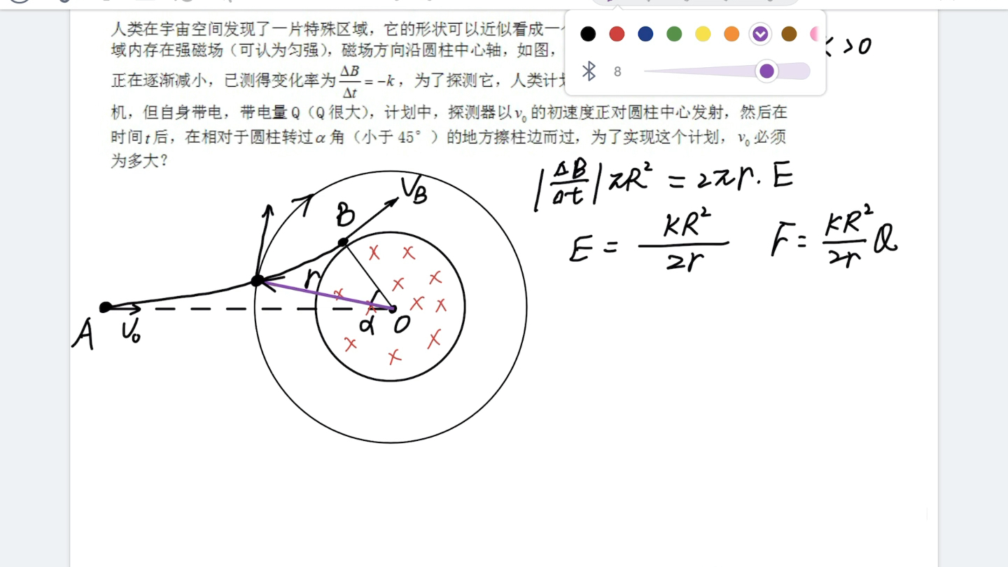 电磁感应,角动量能量综合,很有技巧性的一道题
