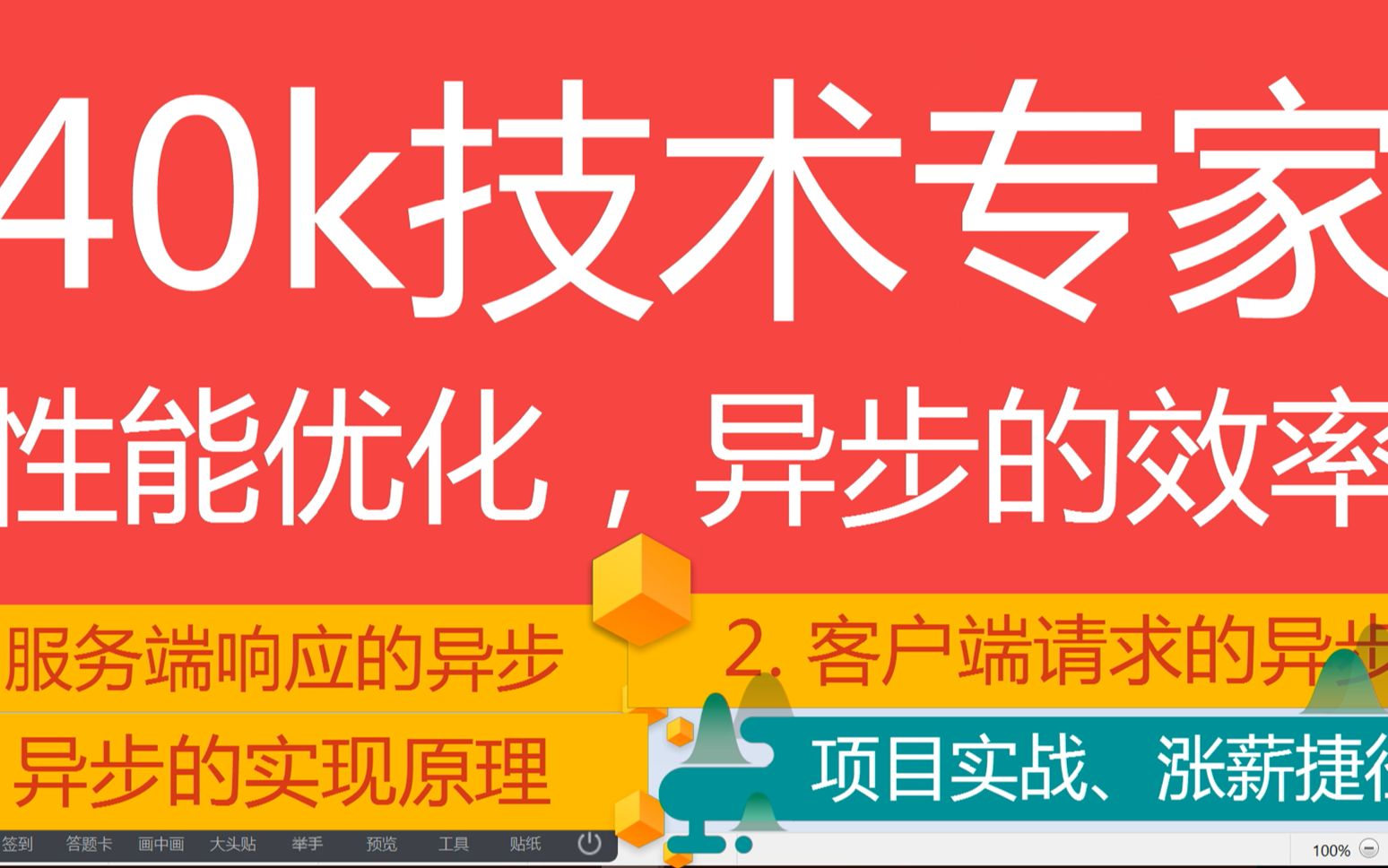 后台开发第六十七讲|40k技术专家 性能优化方法论,异步的效率|服务端...