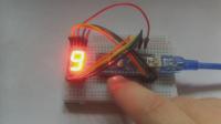 玩转Arduino图形化编程基础版42-一位数码管计数器(手动)