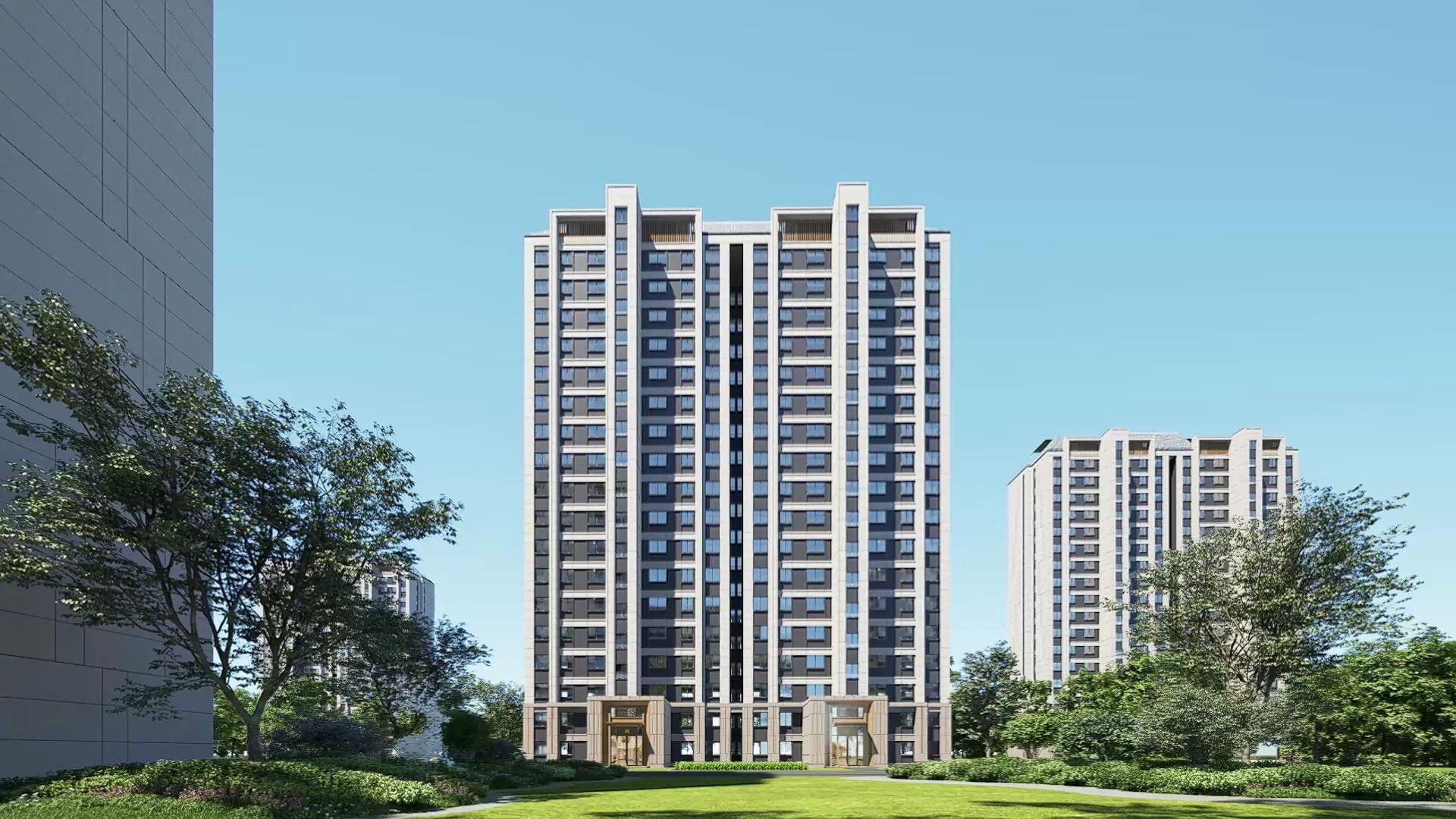 单独替换建筑D5渲染器原创场景文件建筑地形景观分层Y006