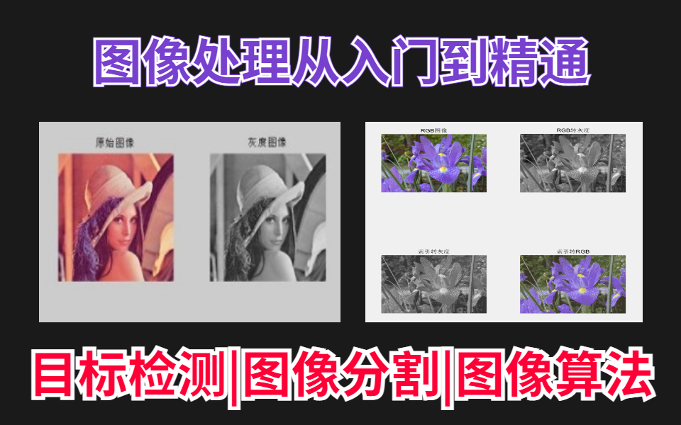 【图像处理并不难】一个视频6小时搞定目标检测+图像分割+图像算法!...