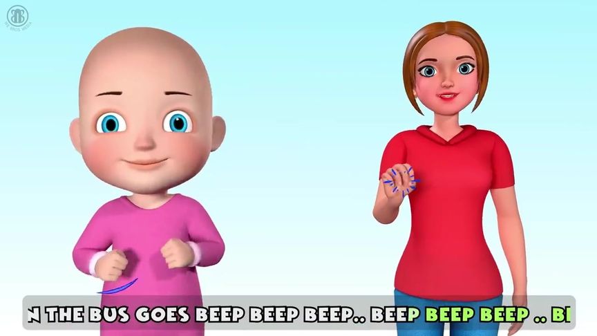 幼儿早教动画,宝宝玩小玩具巴士车,和妈妈唱儿歌!