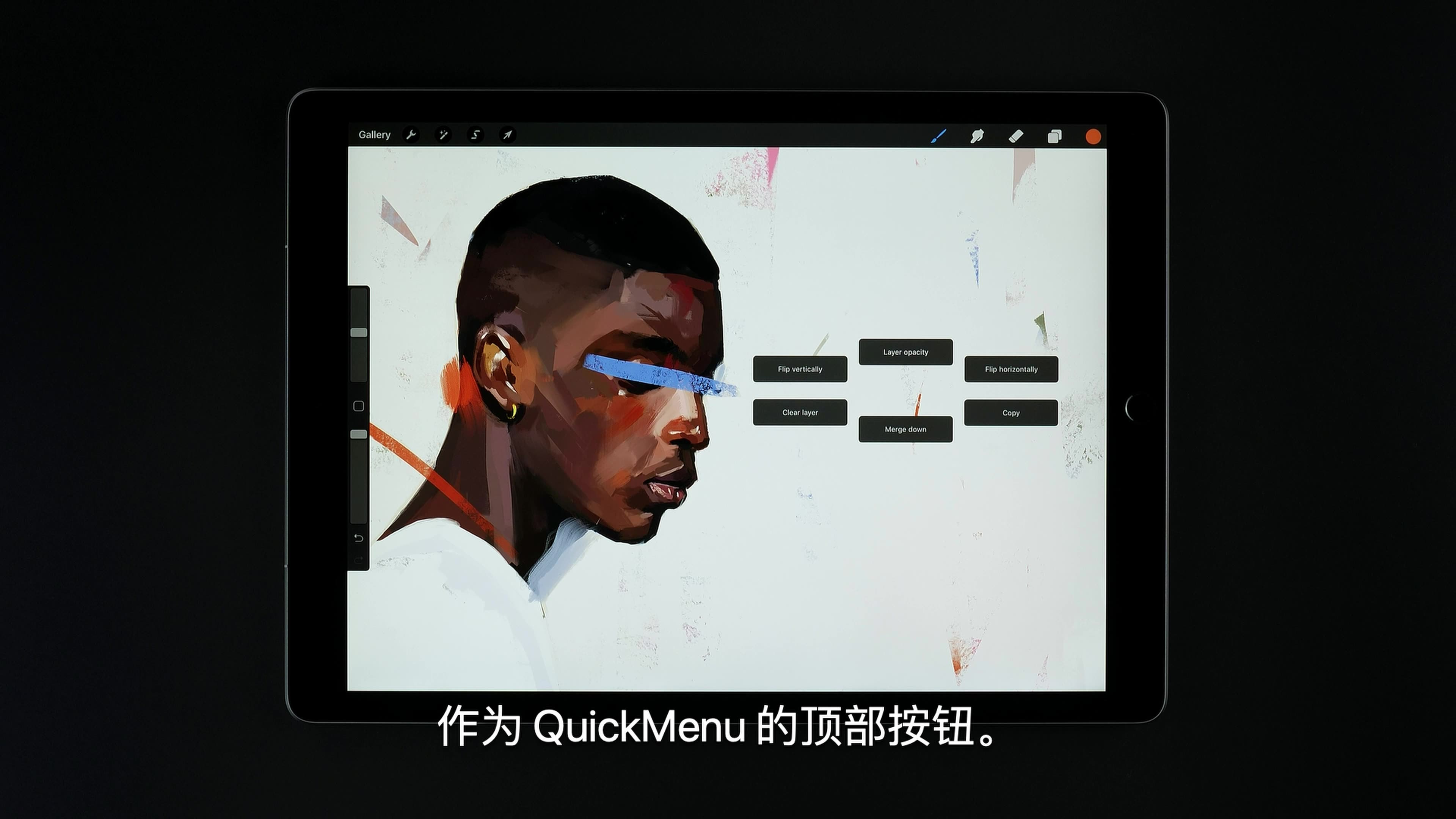 Procreate教程 - 手势控制面板中的QuickMenu,并自定义快捷键