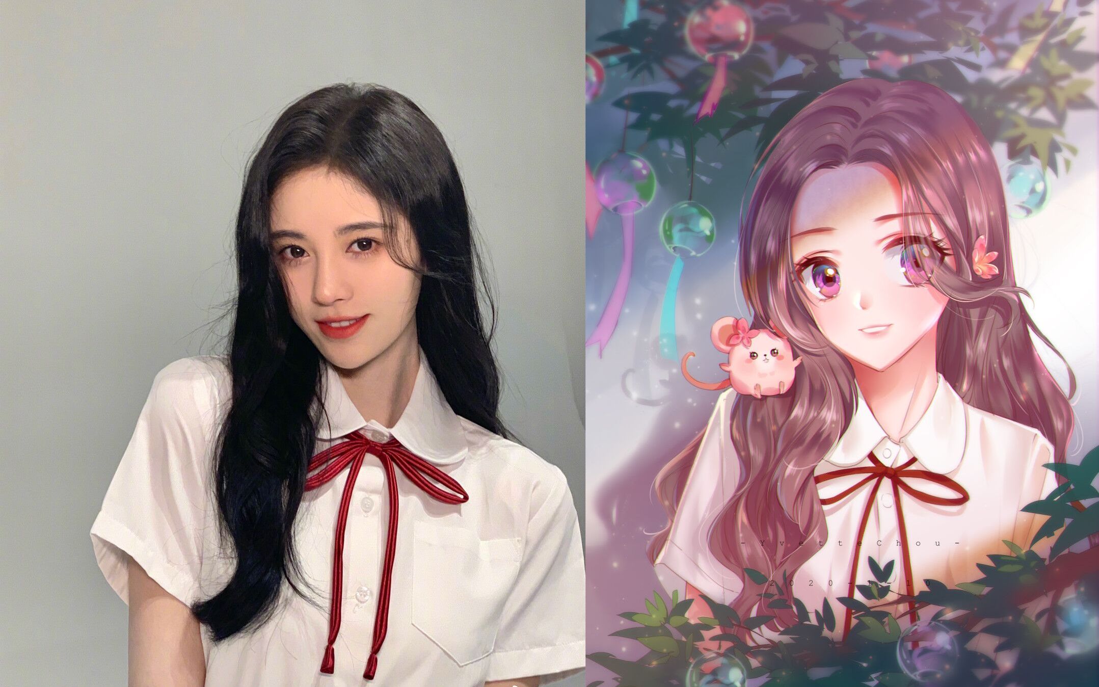 SAI二次元板绘 画女性漫画人物的步骤 教你画动漫人物的头发画法