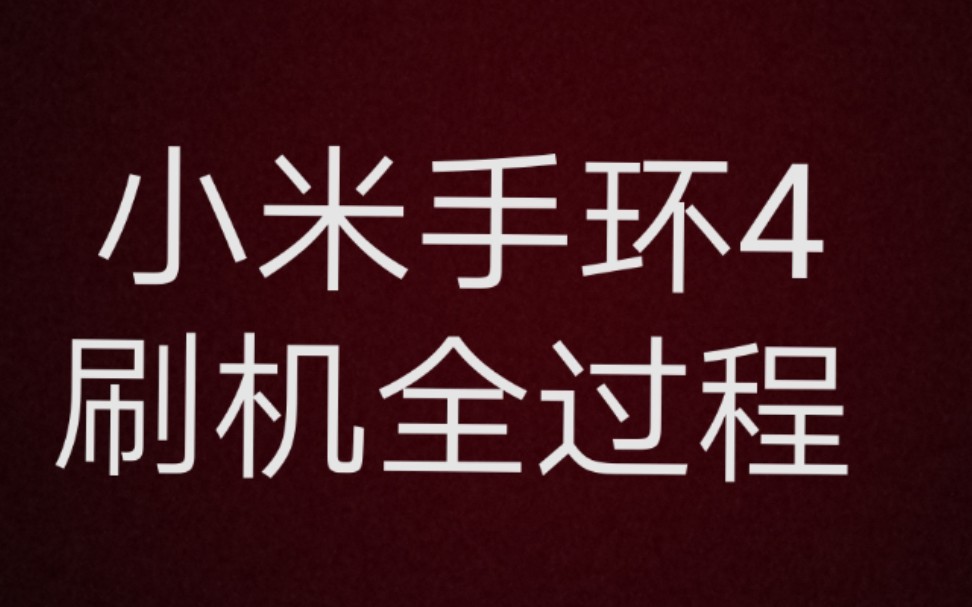 小米手环4刷机教程(新手必学)(应用看评论)
