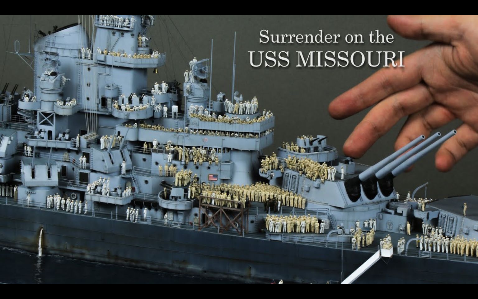 ...年东京湾密苏里号战列舰上日本投降仪式」逼真模型场景 - 小号手1/...