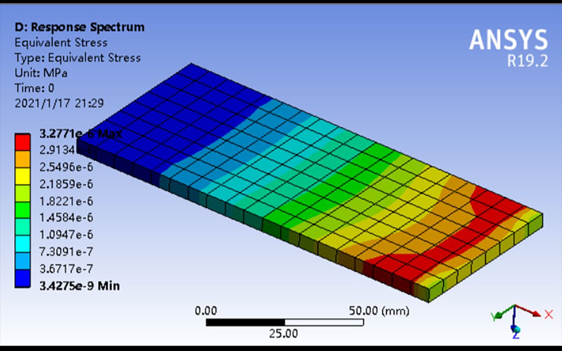 【ANSYS19.2】3分钟搞定响应谱分析