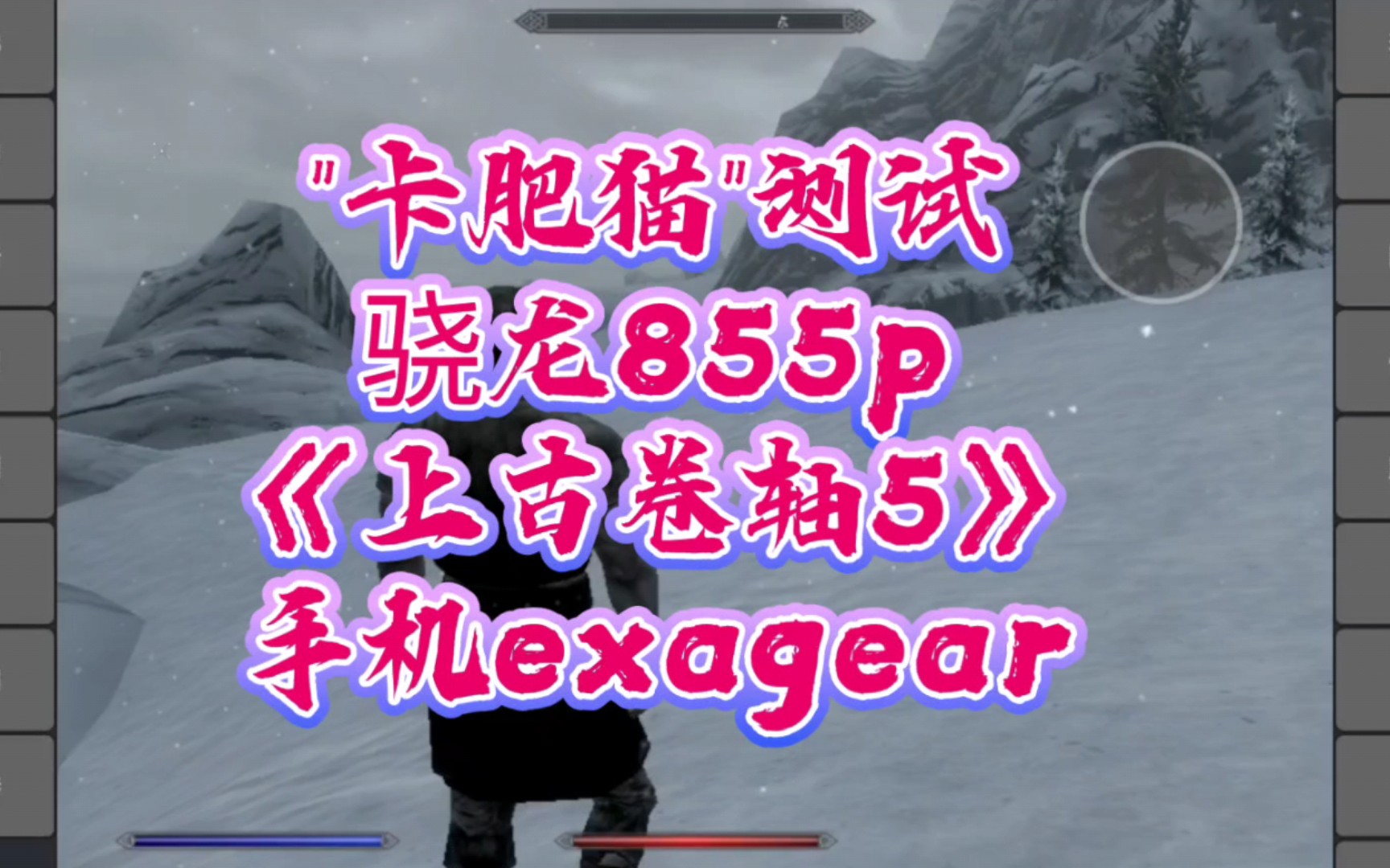 "卡肥猫"测试:骁龙855p玩电脑《上古卷轴5》,手机exagear模拟器