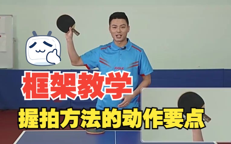 乒乓球教学之乒乓球的预备知识:握拍方法的动作要点