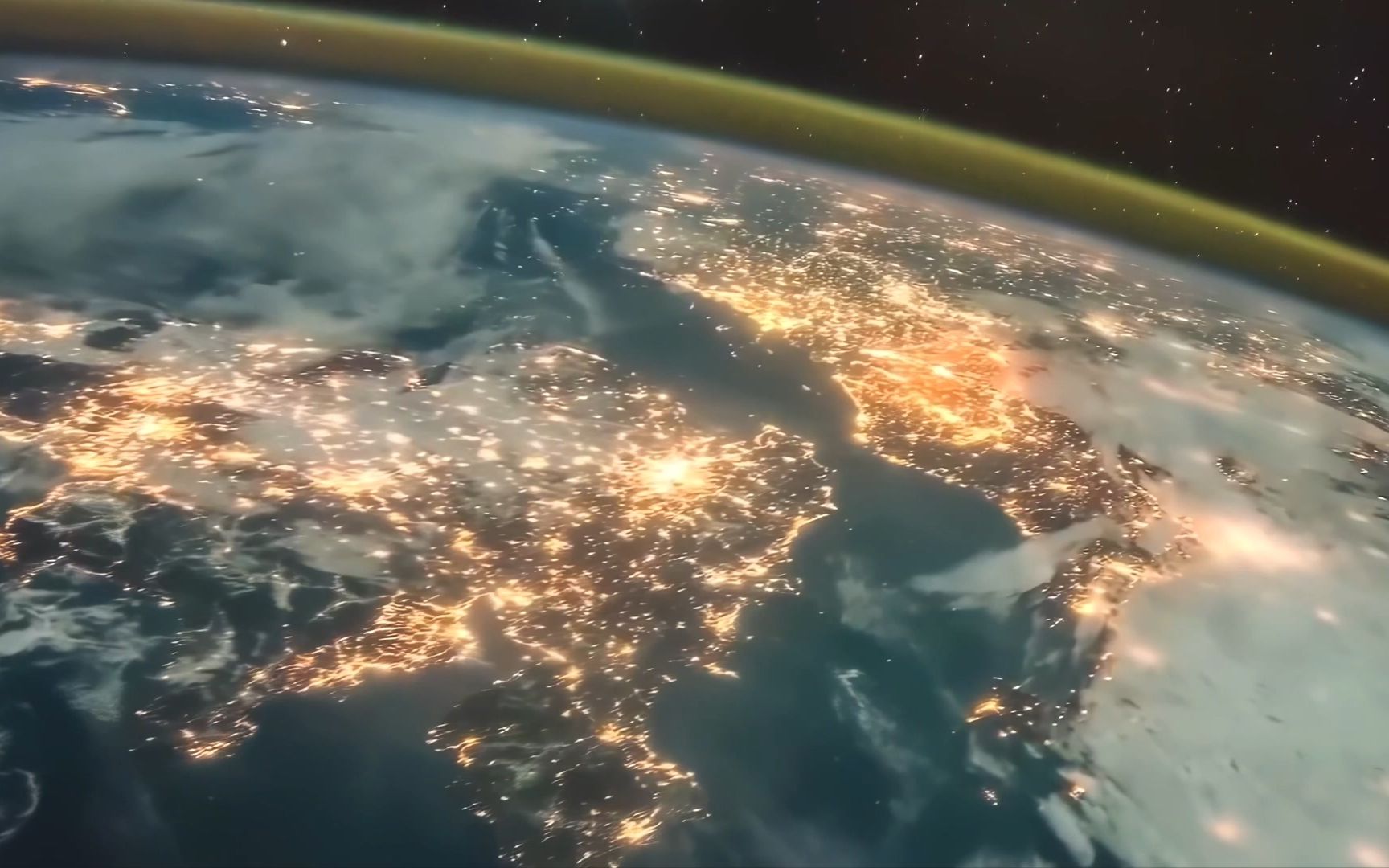 从空间站看地球风景