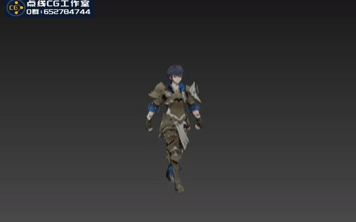 3dmax 游戏动作设计-课程案例-男性走路