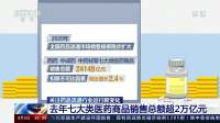 关注药品流通行业运行新变化 去年七大类医药商品销售总额超2万亿元