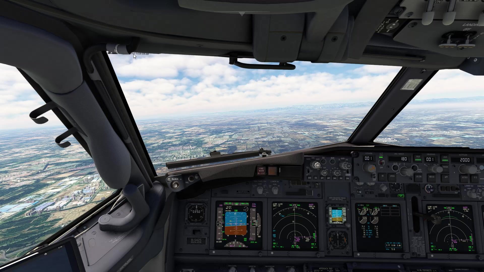 【MSFS2020】ZBAA ILS/DME z RWY01 最后高了_模拟飞行_第一视角