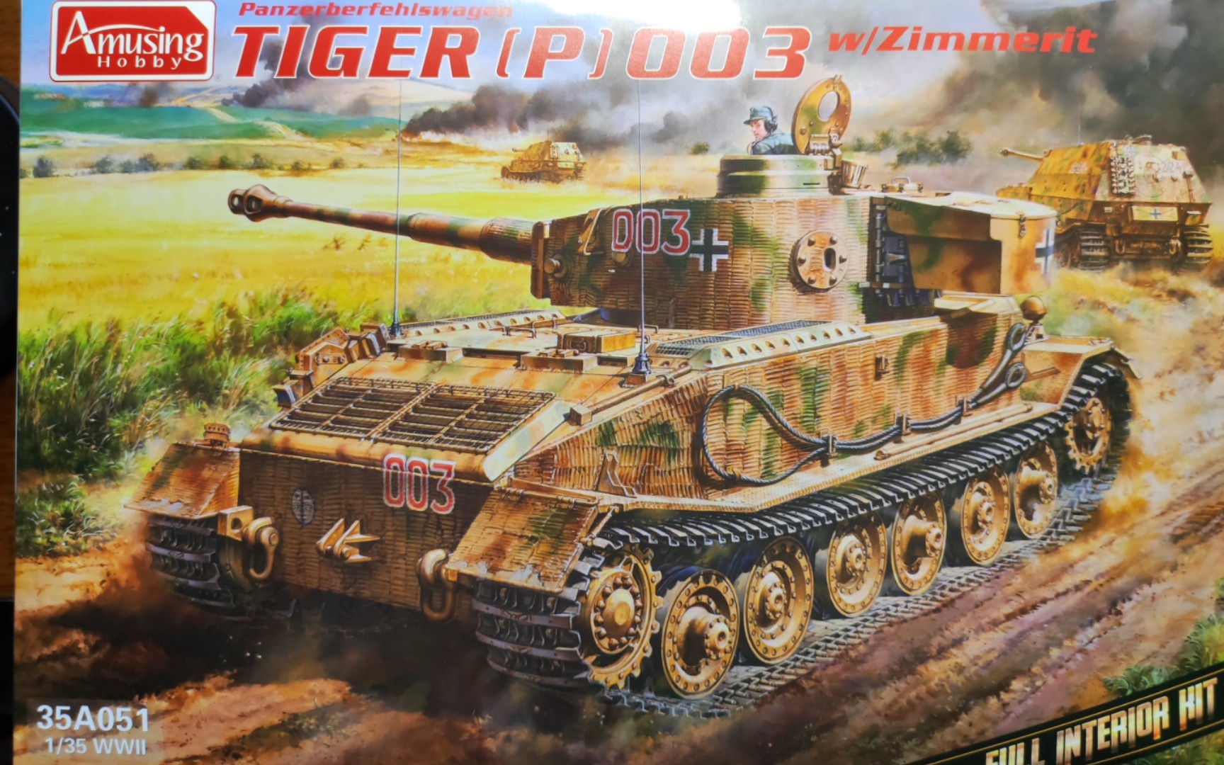 【模型测评】AH 1/35 虎式重型坦克(P)型全内构模型