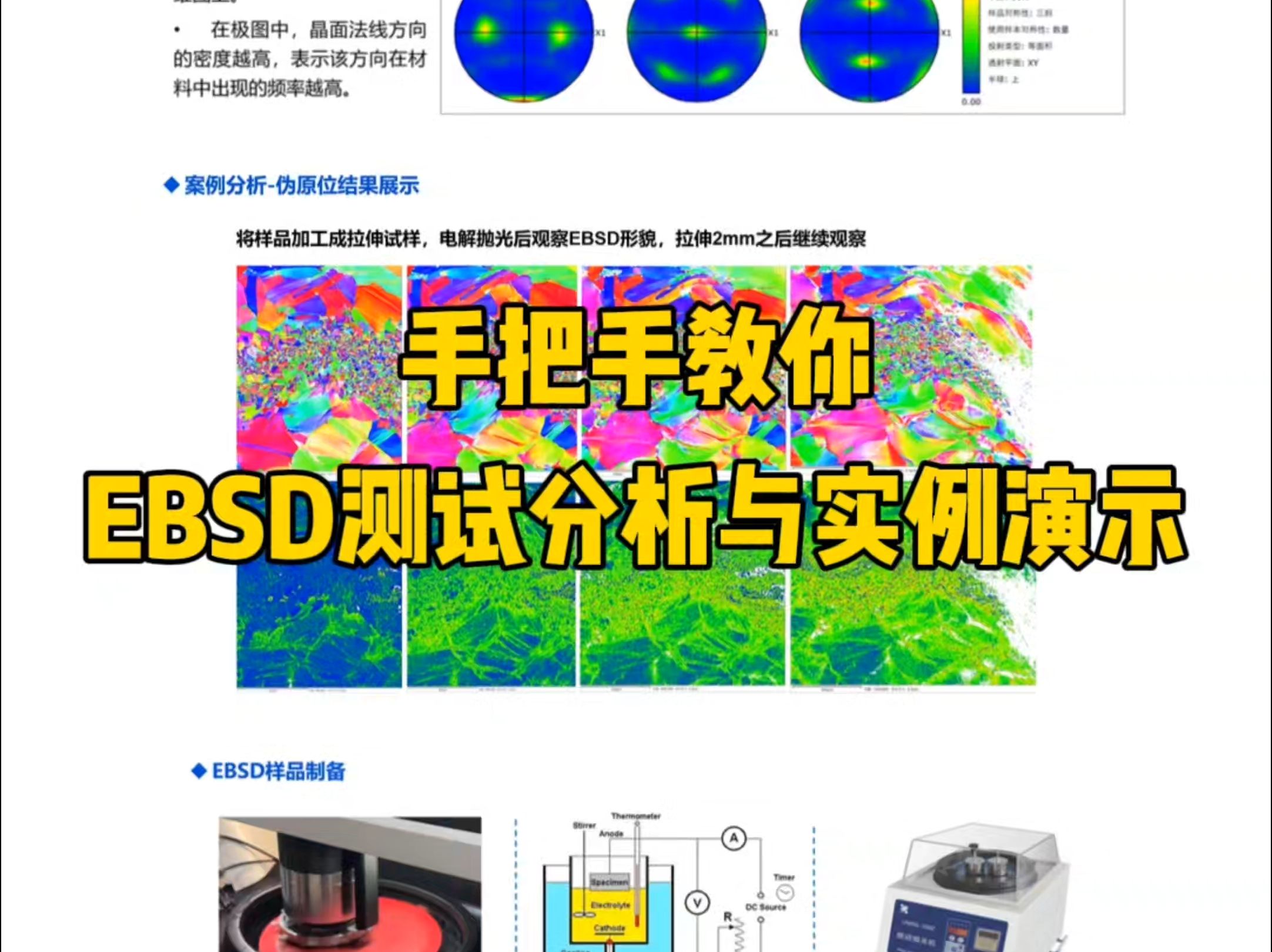手把手教你EBSD测试分析与实例演示