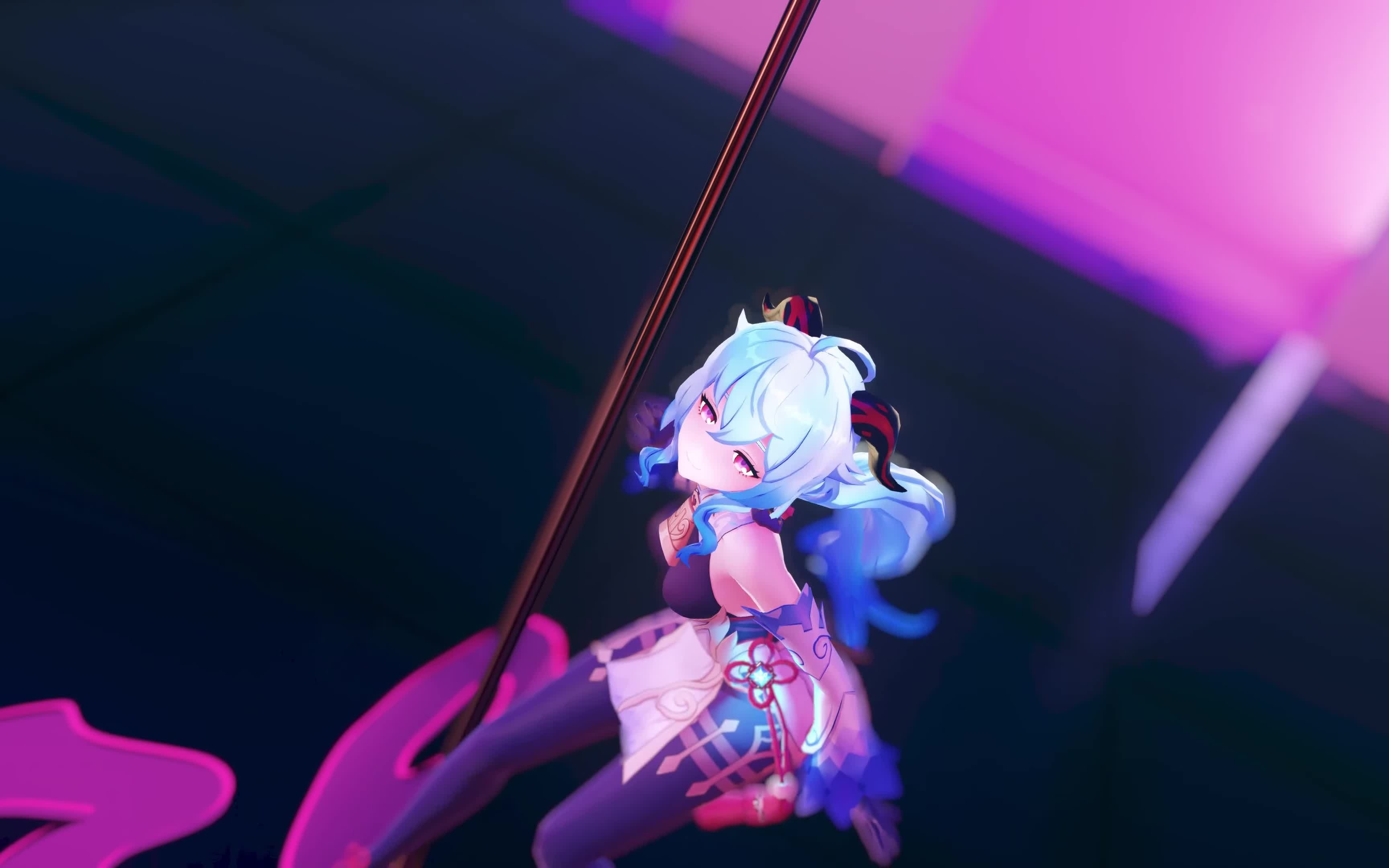 Genshin Impact MMD4K60FPS甘雨-钢管舞-After School - Frist Love
