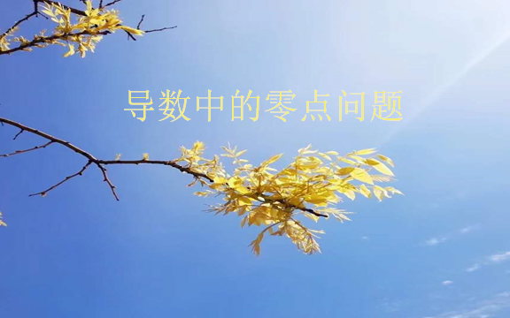 导数中的零点问题01-卡零点