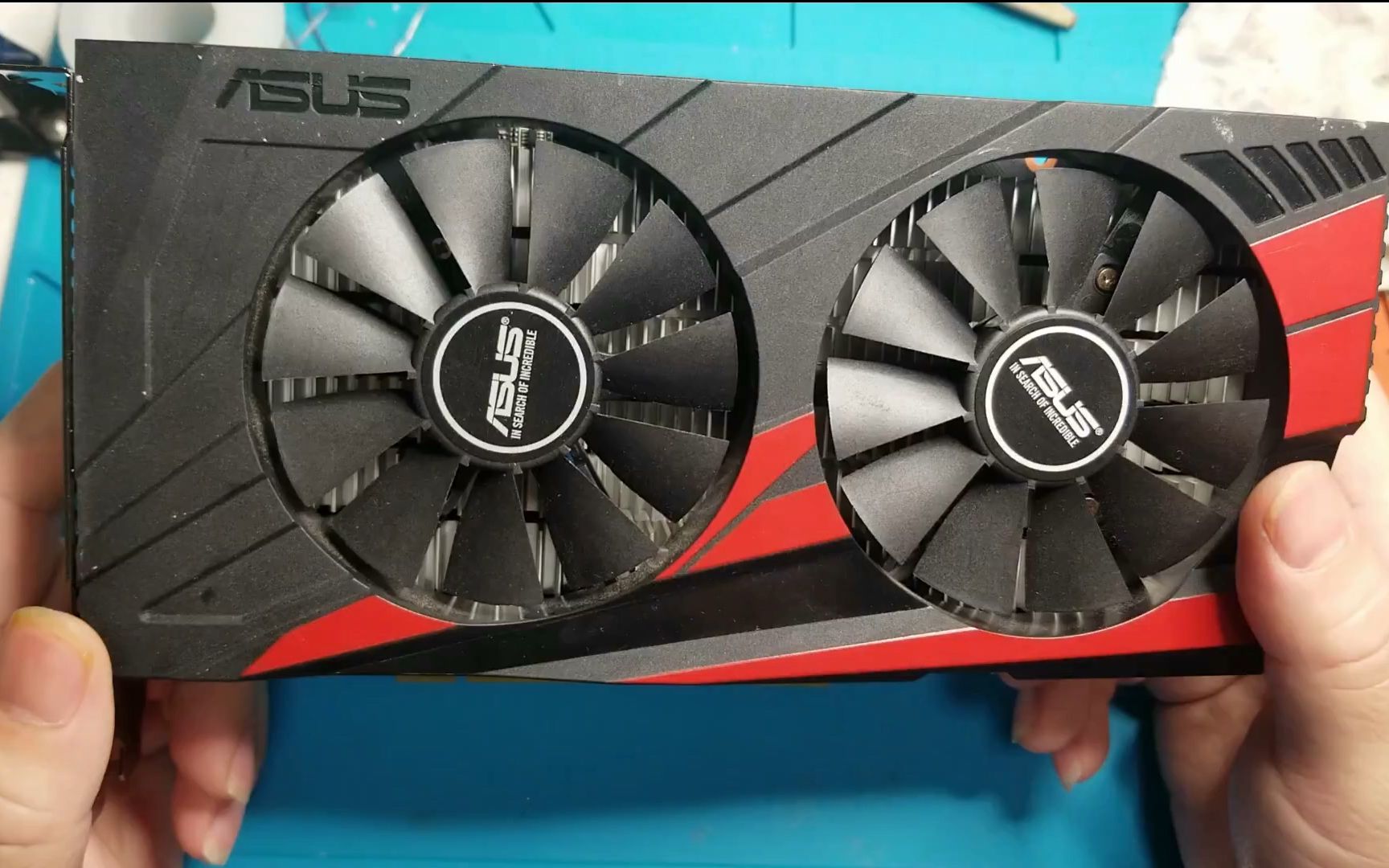 小伙伴的华硕GTX1050Ti显卡,开机完全靠运气,换了2个小元件解决