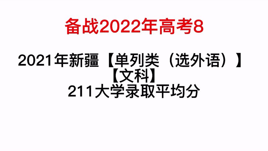 备战2022年高考8:2021年新疆单列类(选外语)文科211大学录取