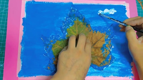 秋天主题画,树叶画,儿童画,创意简笔画