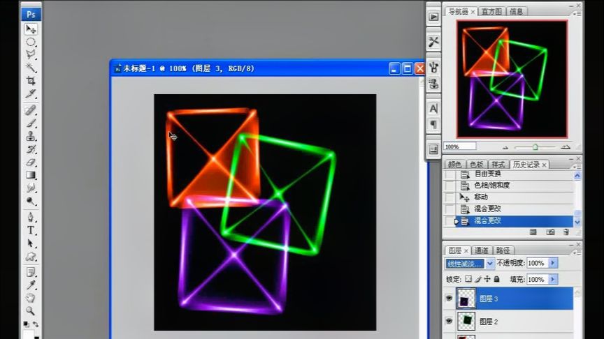 Photoshop 经典效果202.简单的组合边框