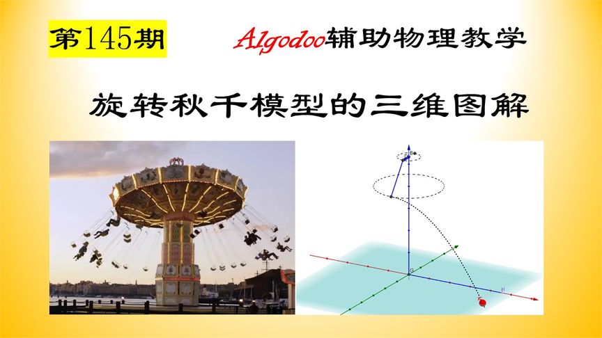 【145】Algodoo辅助物理教学-旋转秋千模型的三维图解