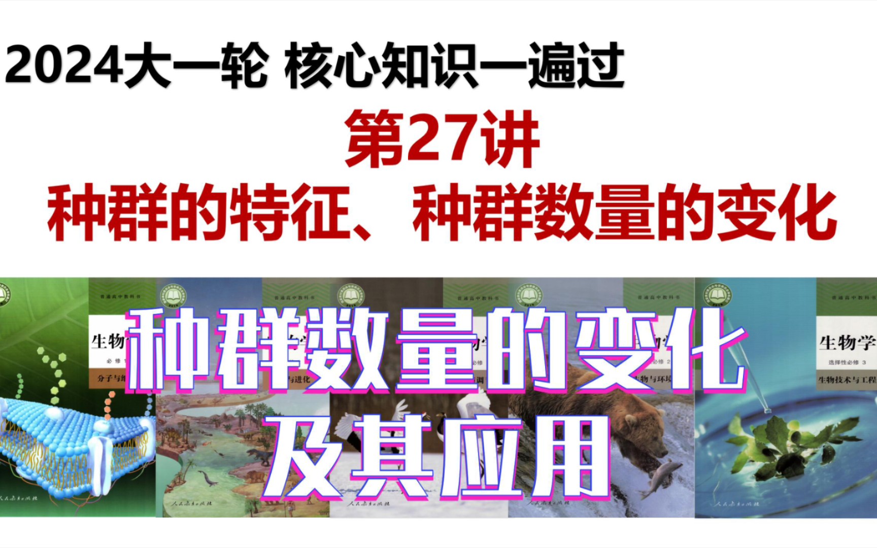 高中生物选修二 2024高考一轮复习 第27讲 种群及其动态 考点二 种群...
