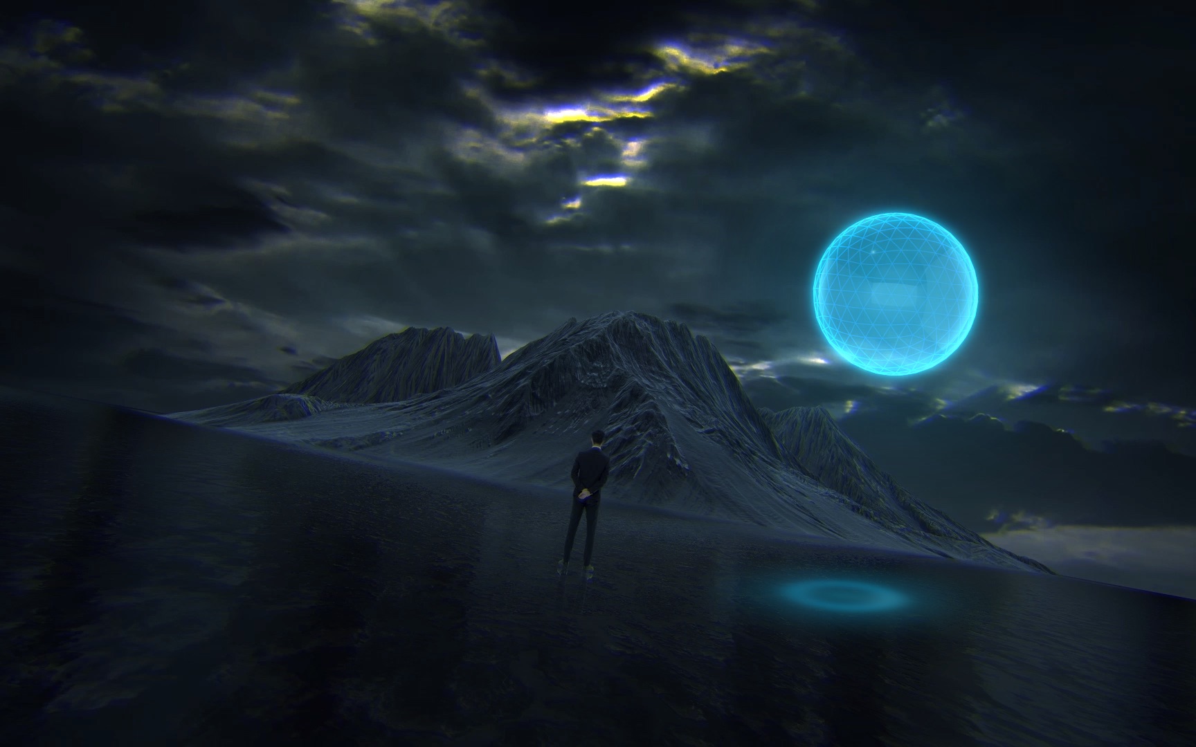 【AE案例教程每日一练第20天】AE制作网格发光球跟踪镜头合成效果