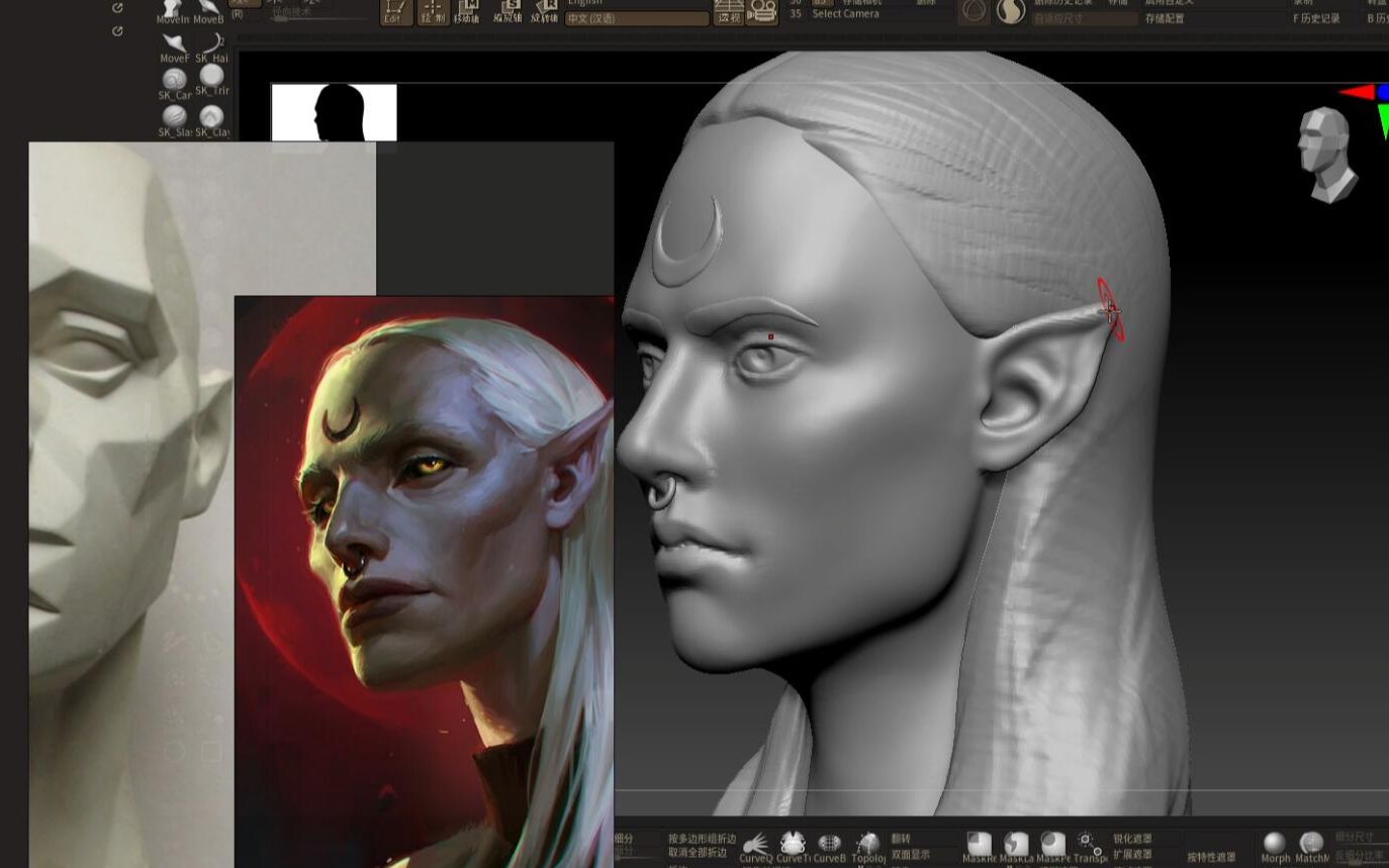 大佬雕刻为什么雕的像?把握这几点3D建模技巧-人物角色建模教程