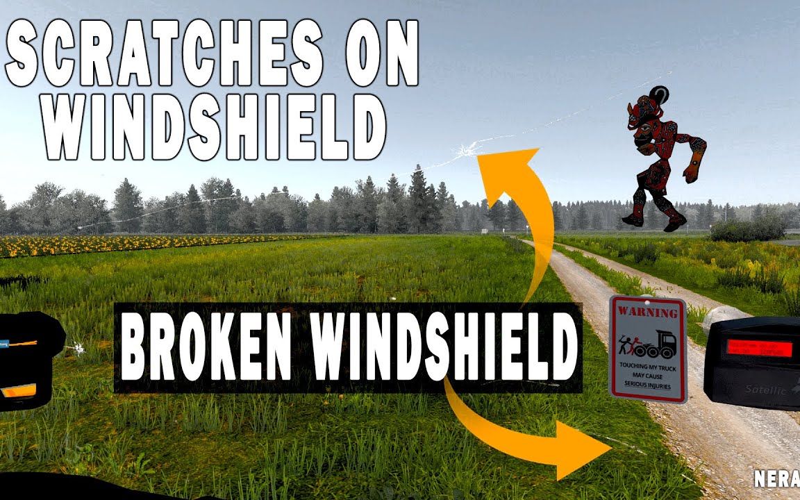 【YouTube】欧卡2mod_挡风玻璃上的碎玻璃/划痕 v2.0|Broken Glass/...