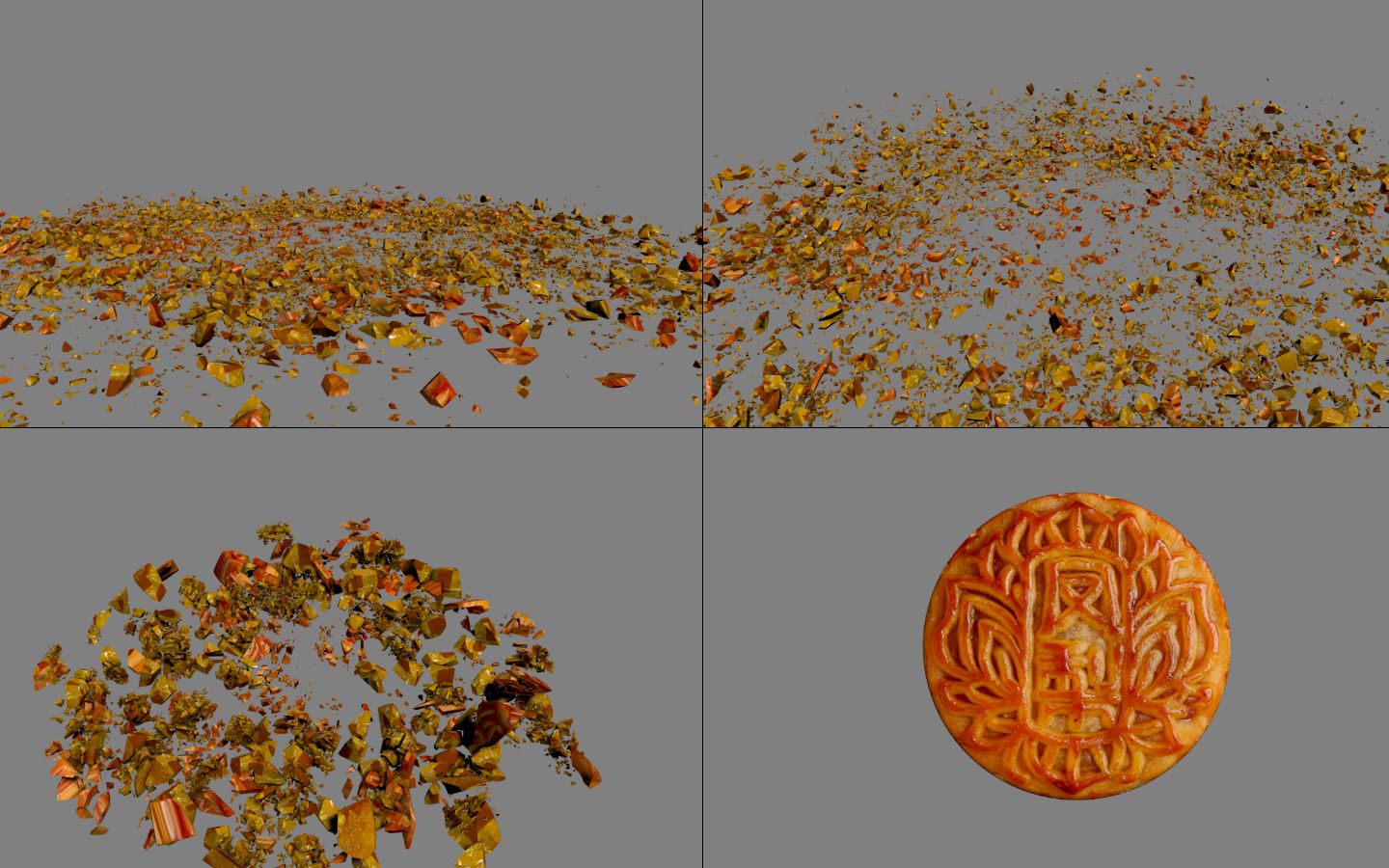 2021答疑272:小亮老师讲解3dmax野生特效教程,TyFlow制作月饼破碎...