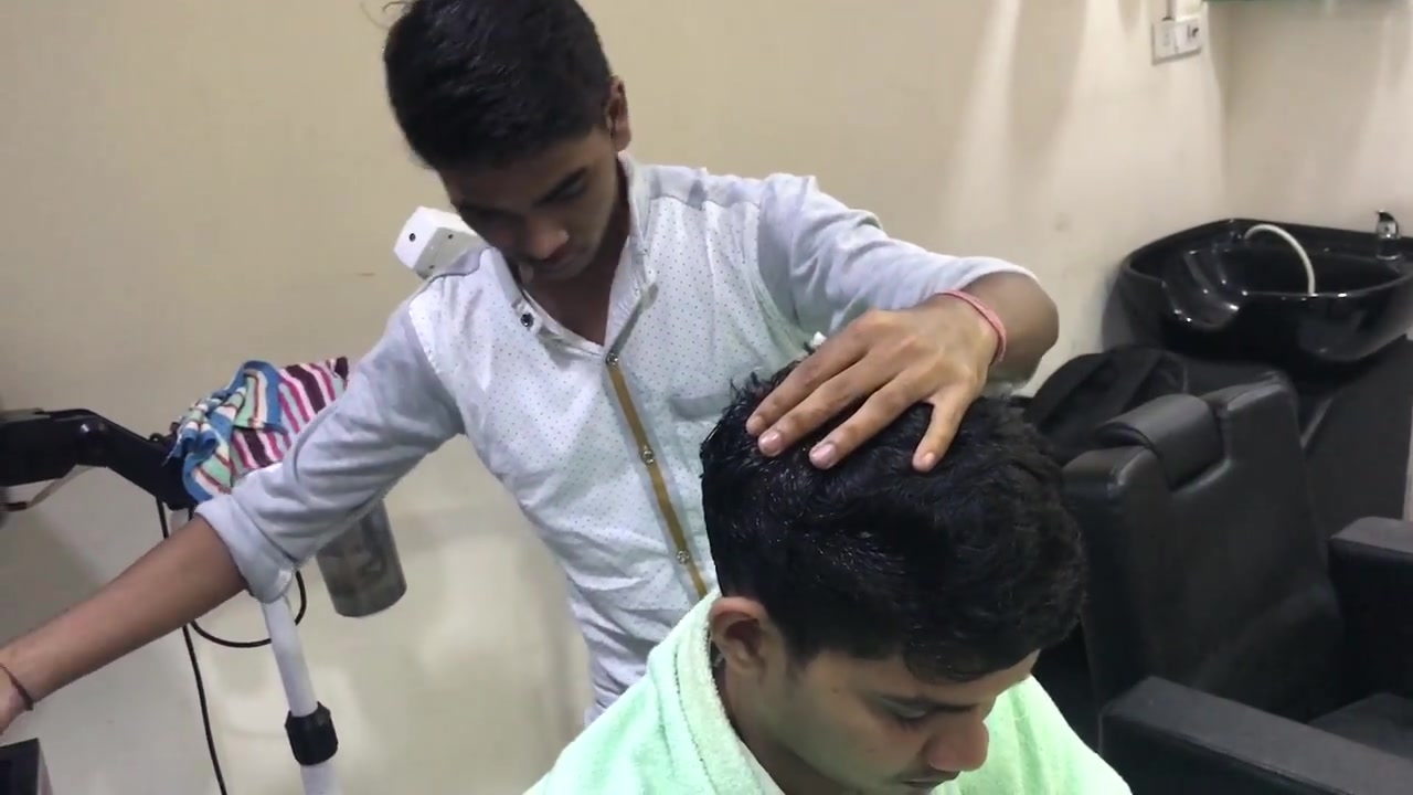 ...Young Indian Barber - Head And Upper Body Massage (Gulzar)- ASMR