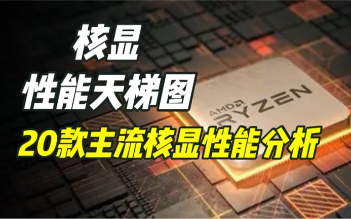 ...20款主流核显性能分析 核显对应独显型号 核显性能天梯图 CPU核显...