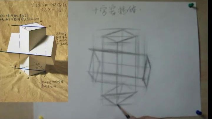 「素描17章」上,小白必知的6招十字穿插体画法,看完就能学会