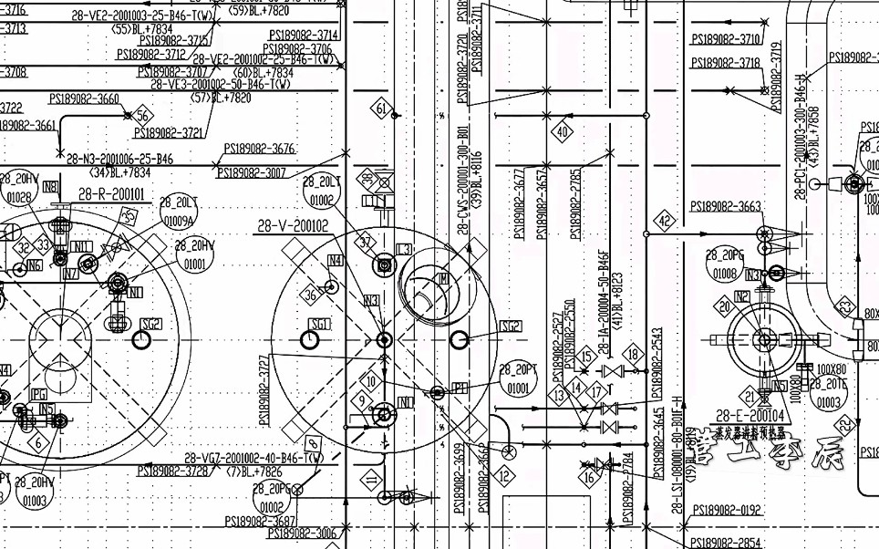 化工管道,管工李辰分析讲解平面图单线图讲解。简易讲解
