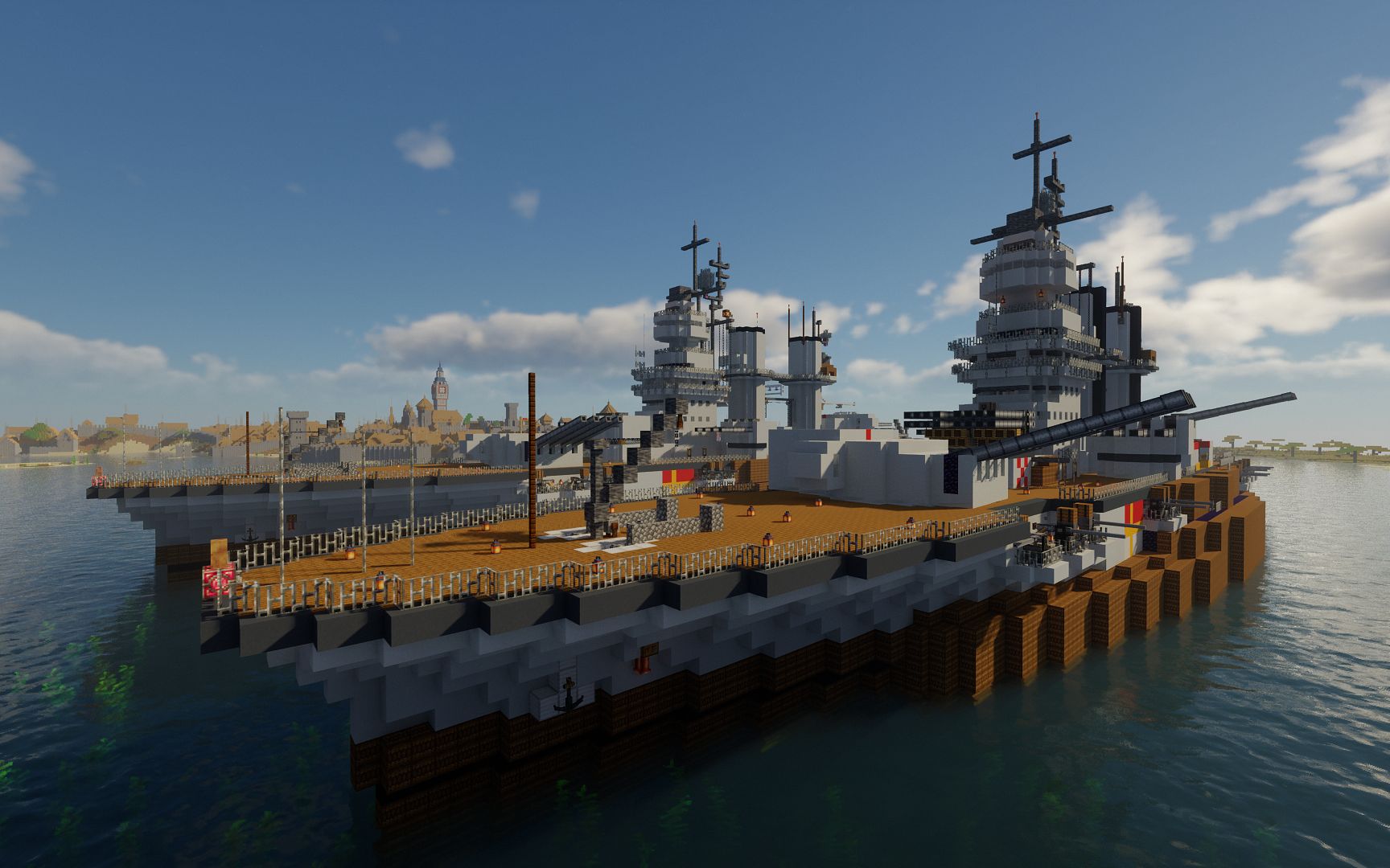 [MC机械动力火炮+Clockwork]可以航行的战列巡洋舰_哔哩哔哩bilibili_...