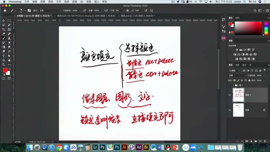 2-9 ps教程photoshop 2020选择与选区填充颜色