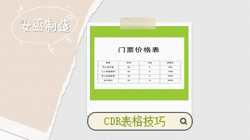 第7集:CDR表格工具的使用技巧