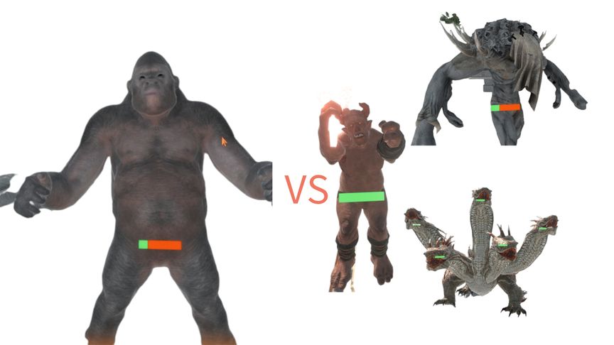 动物战争模拟器 新版五郎巨人PK三大巨头 这次更新的真强!