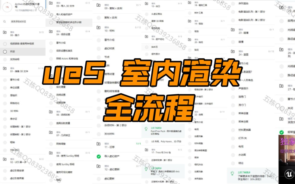 虚幻5 最新室内外 全流程教学 全网唯一提供技术支持 零基础入门精品...