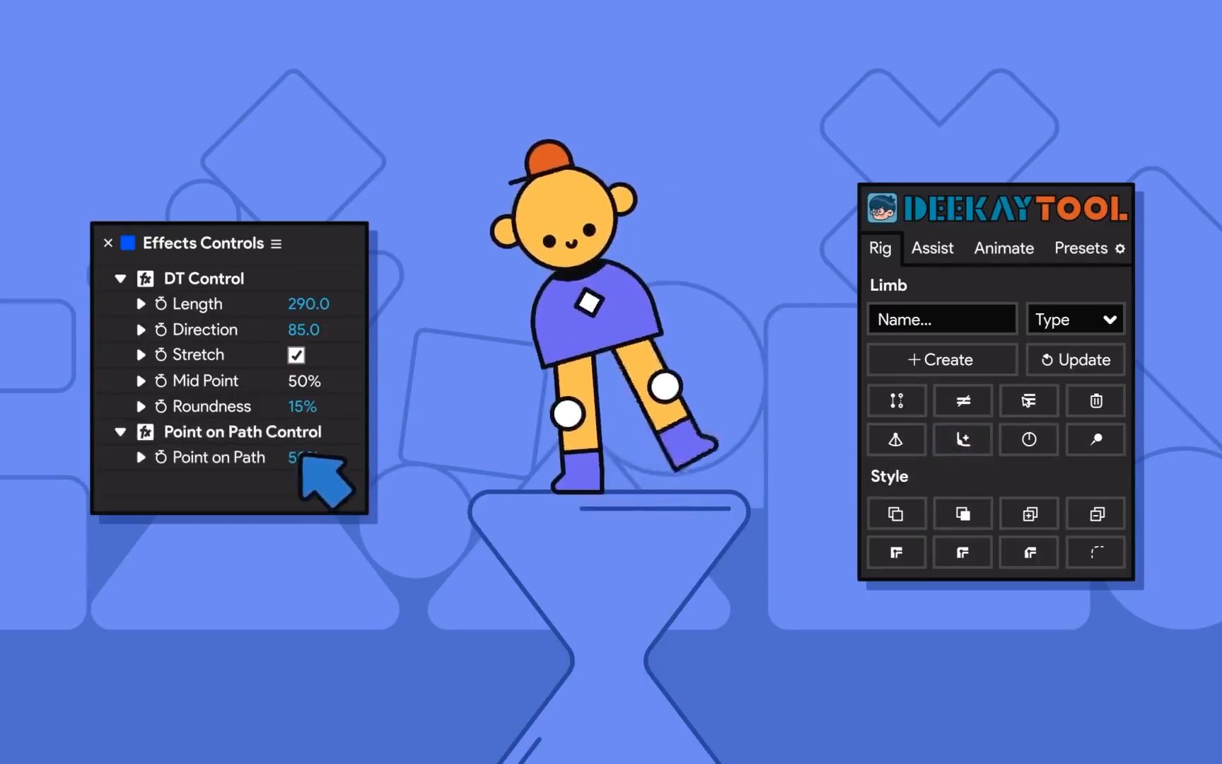 AE教程:超好用的人物骨骼MG动画脚本—Deekay tool v1.1.5,轻松构建...