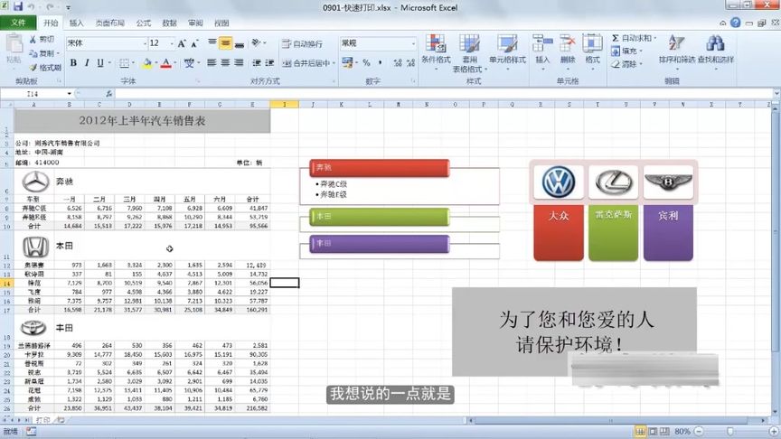 快速打印excel
