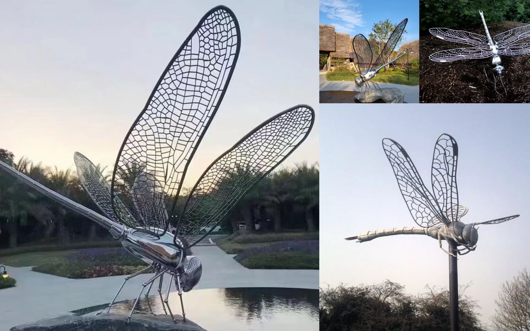 蜻蜓雕塑小品建模制作